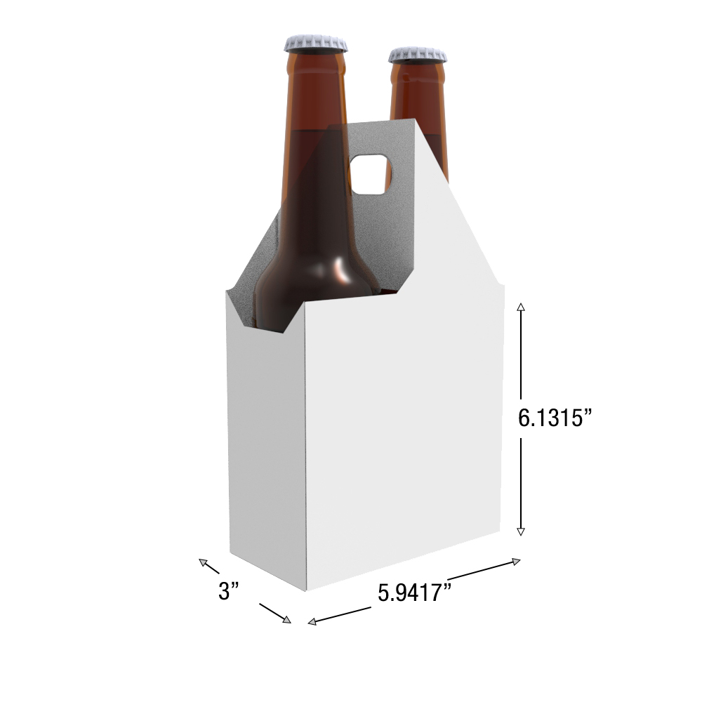 Custom Printed Bottle Carrier 2 Pack 22oz | Metro Package Printing