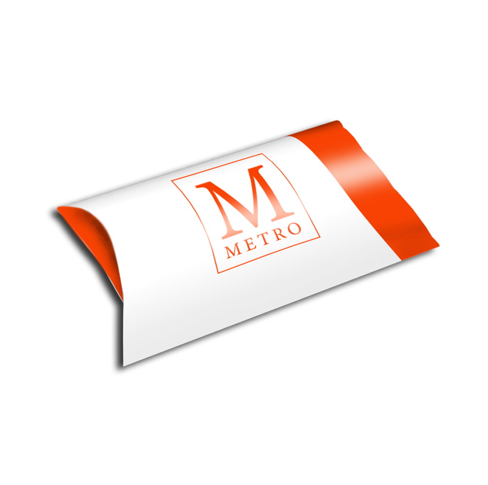 Custom Printed Pillow Boxes 6 X 4 X 1 | Metro Package Printing
